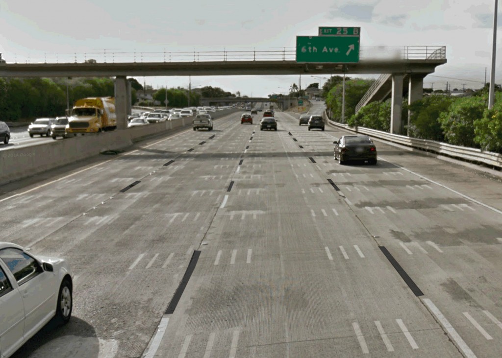 Highways | H-1 Freeway Lane Striping Demonstration Project Begins ...
